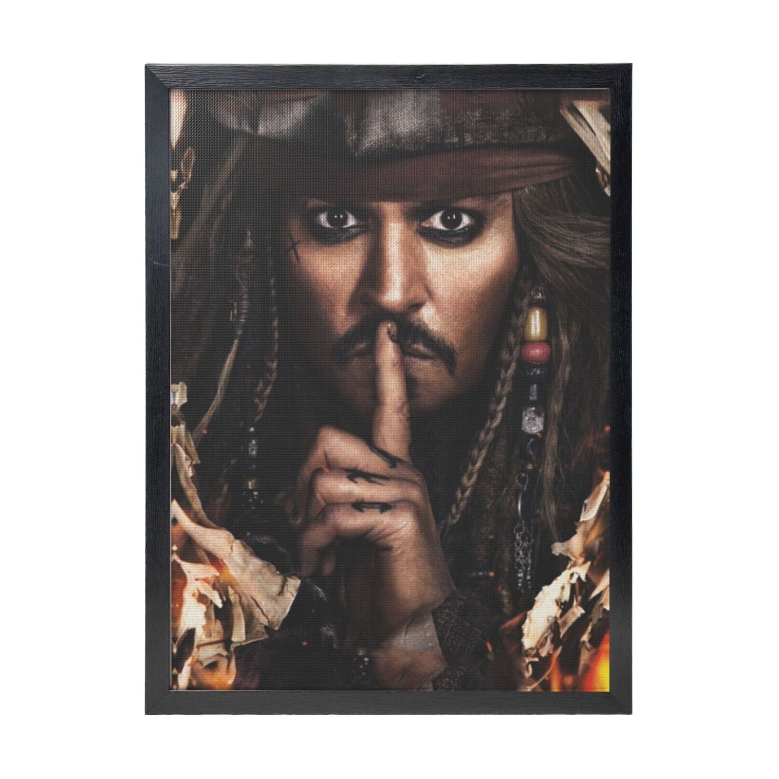 Black Frame Decorative Painting Johnny Depp,Poster Wall Art Hanging ...