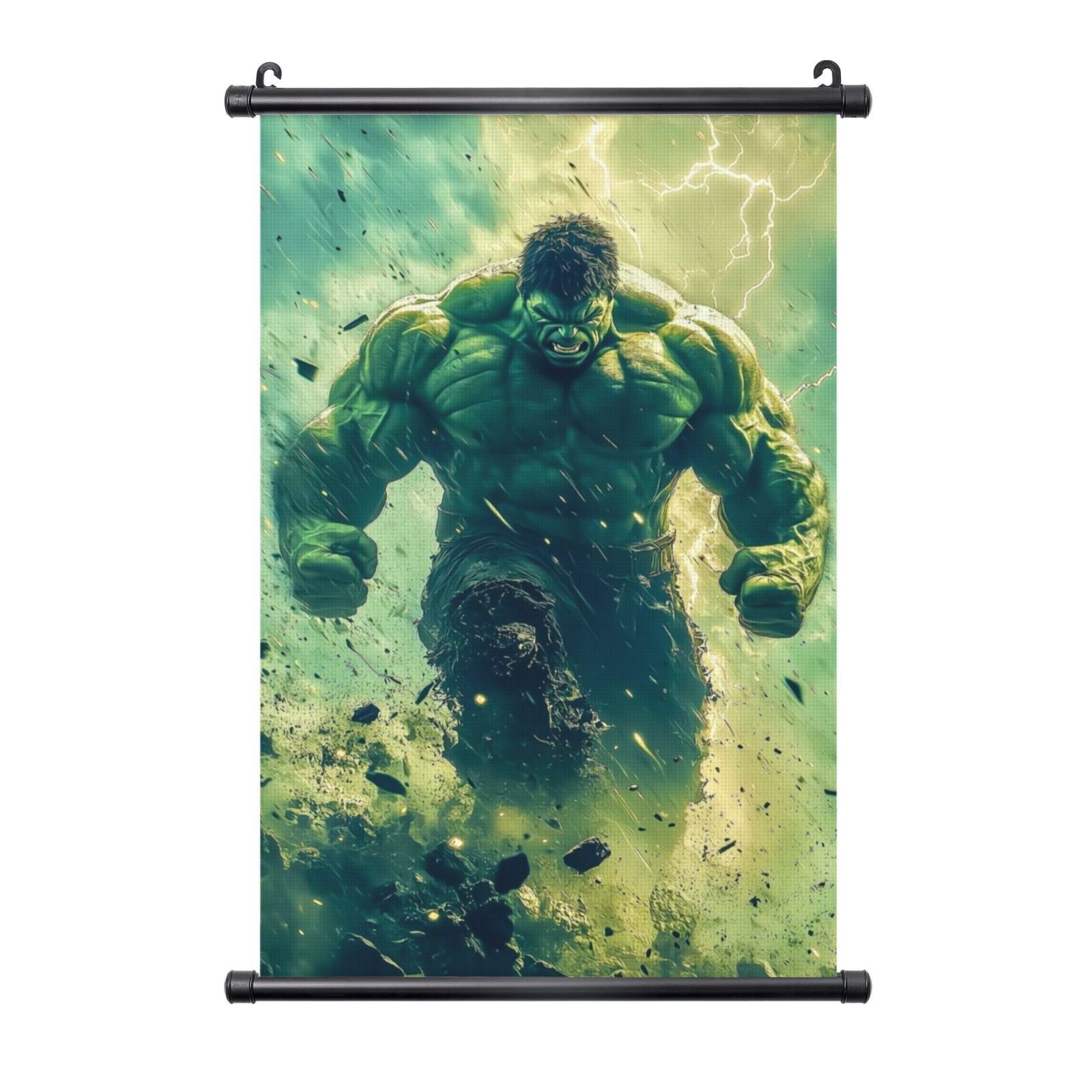 Black Frame Hanging Poster Green Hulk Wall Canvas Artwork With PVC ...
