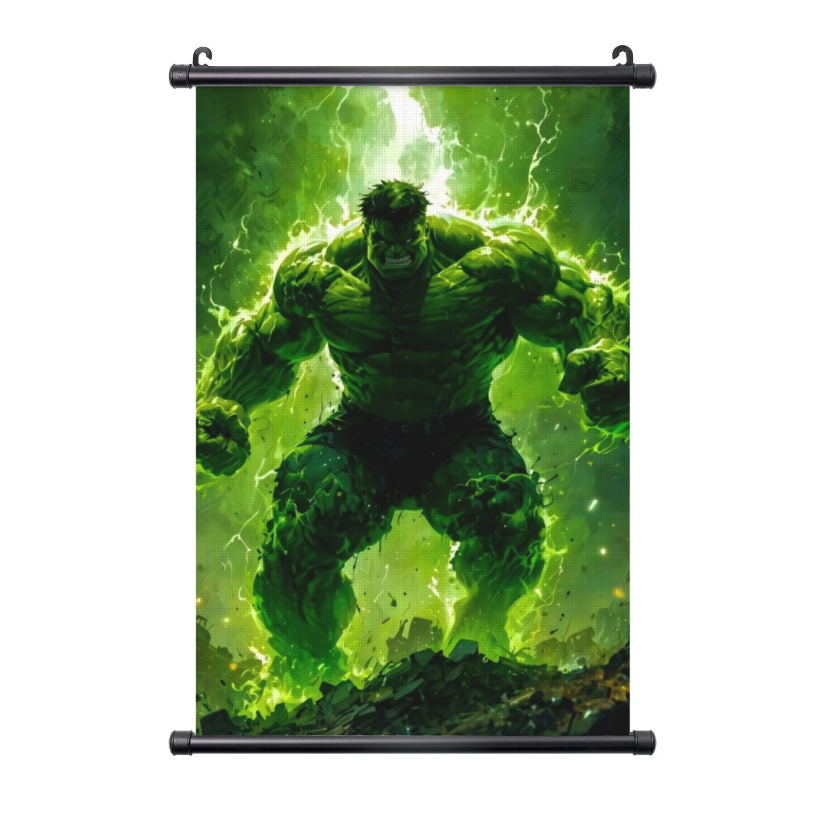 Black Frame Hanging Poster Green Hulk Wall Canvas Artwork With PVC ...