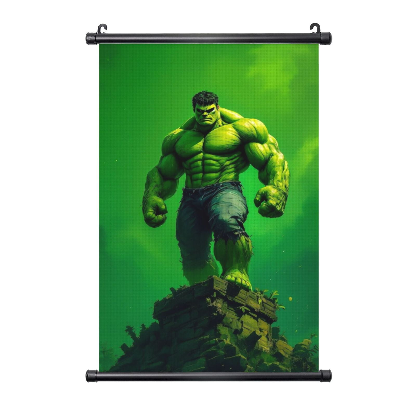 Black Frame Hanging Poster Green Hulk Wall Canvas Artwork With PVC ...