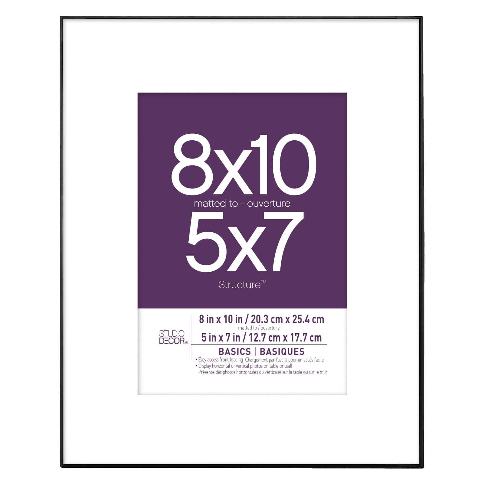 Black Frame With Mat Basics By Studio D cor Walmart Black Frame With Mat Basics By Studio D cor Walmart