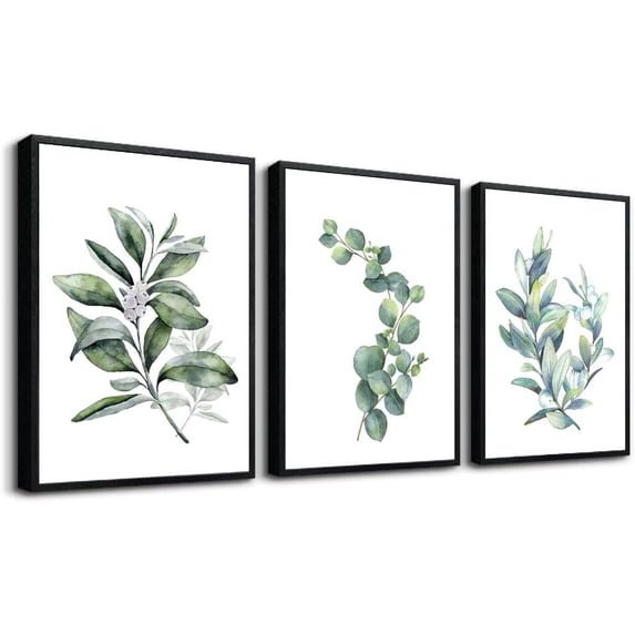 Black Framed Canvas Wall Art for Living Room - Large Size Decor for ...