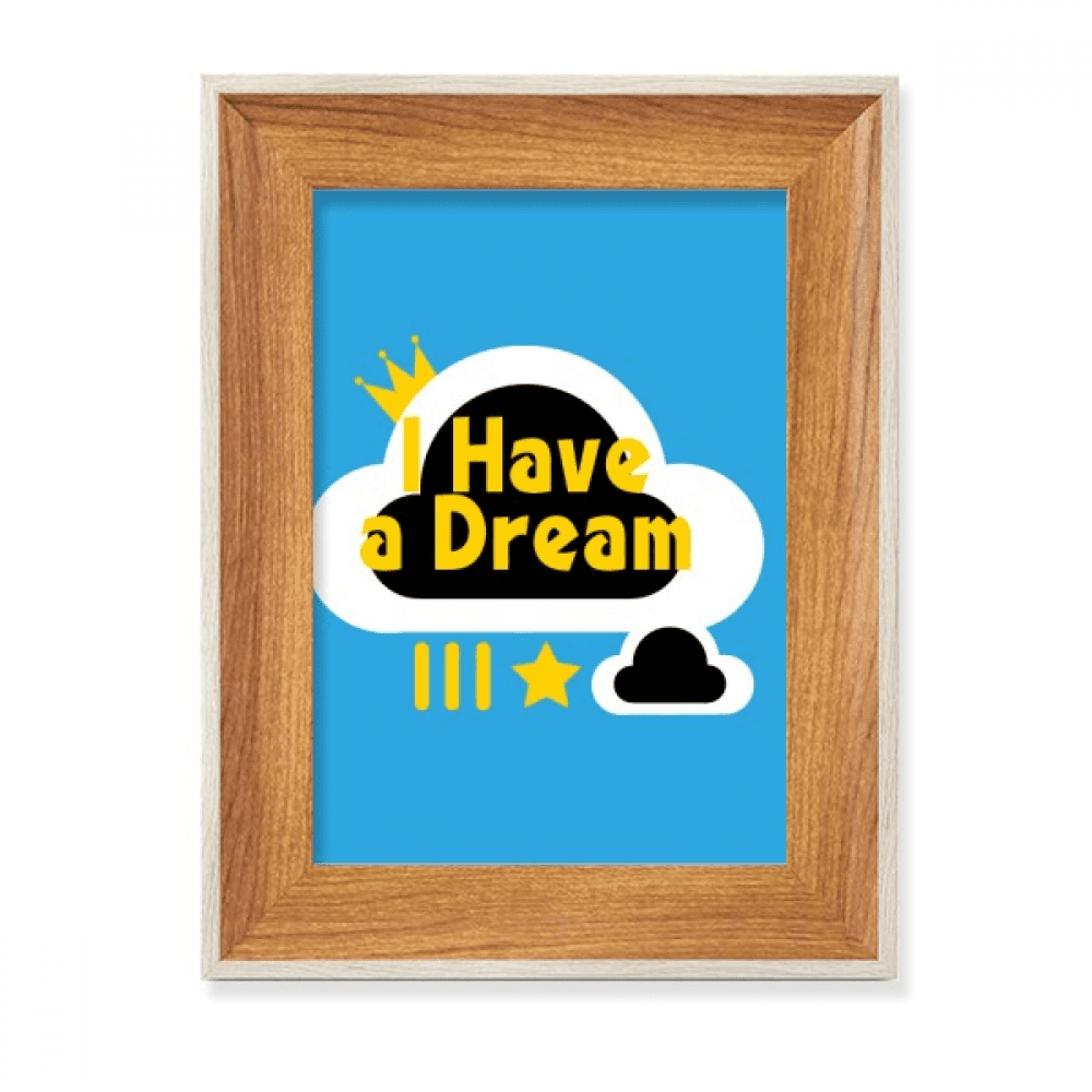 Black Freedom Equality Dream Desktop Wooden Photo Frame Display Picture ...