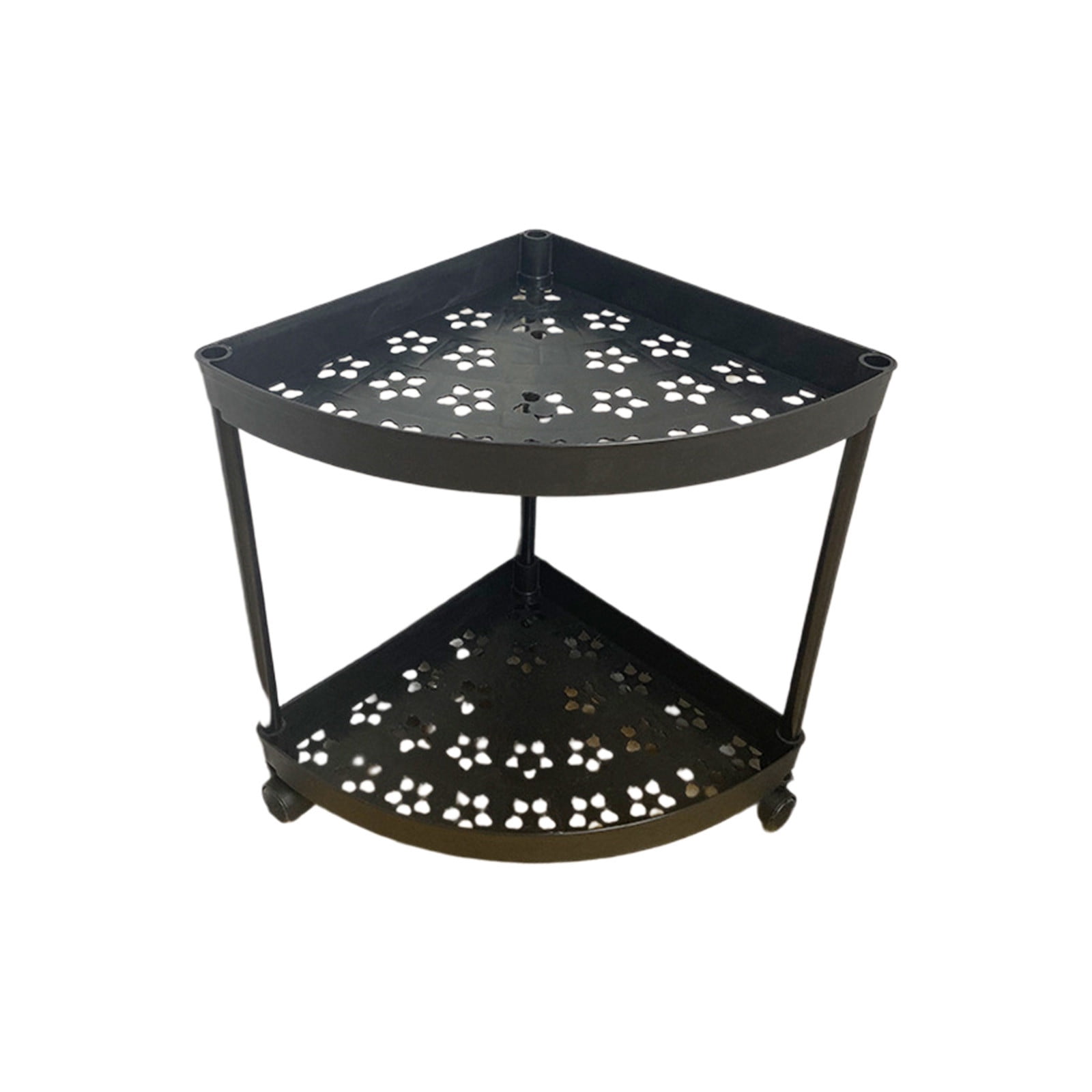 Black Freestanding Corner Shelf Rack For Bathroom Storage Organizer ...