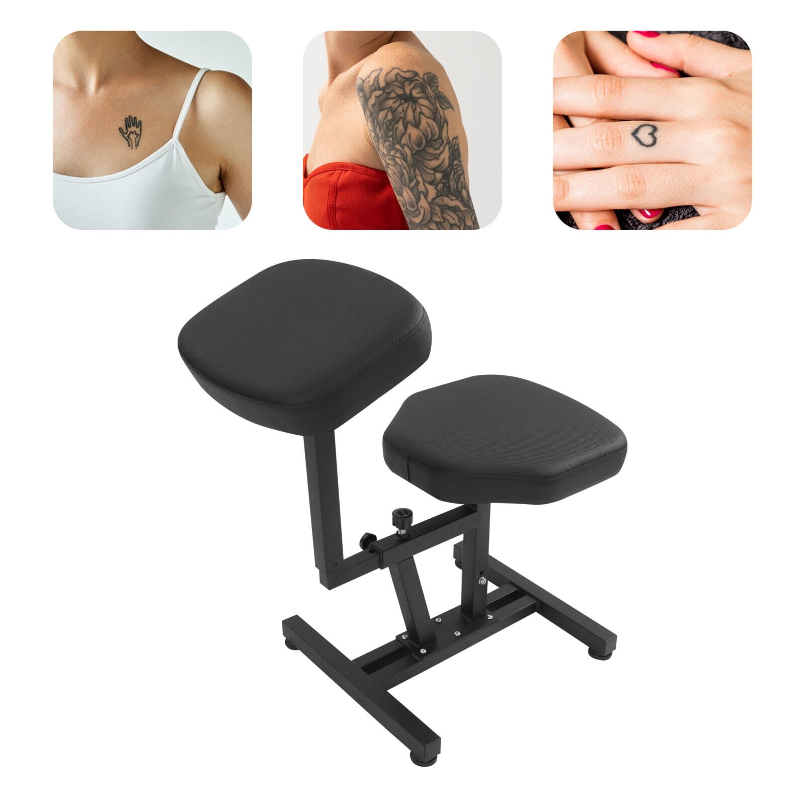 Black Freestanding Multi-functional Chair with Armrest Stand, Adjustable Backrest Rest Stand and ...