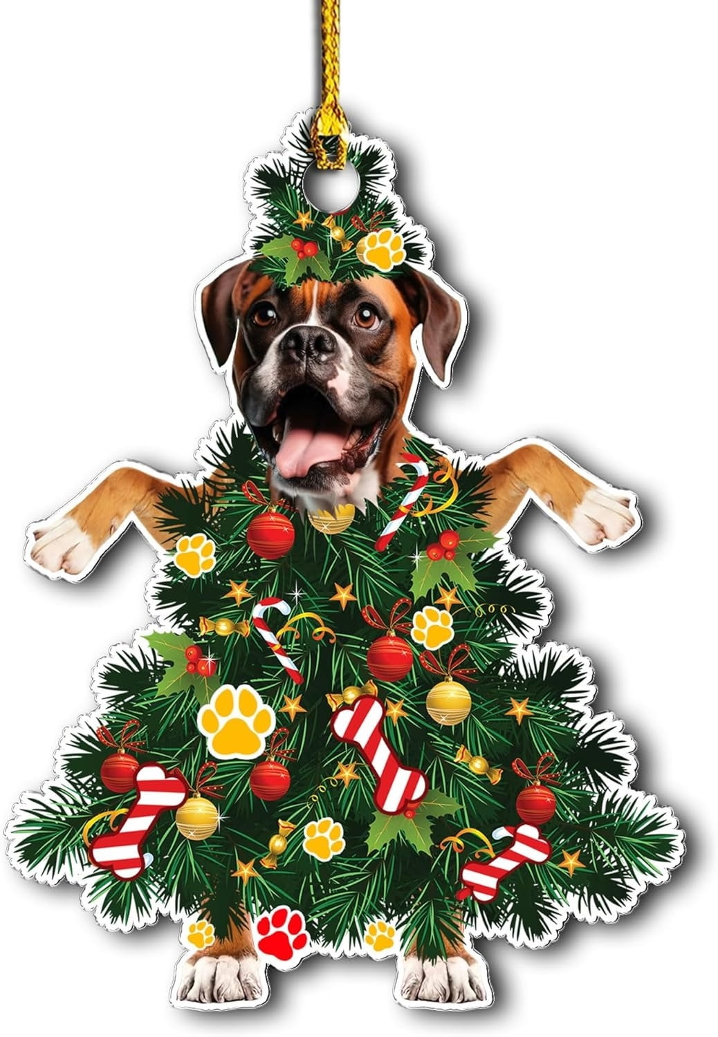 Black French Bulldog Acrylic Ornament 2025 – Festive Tree Topper ...