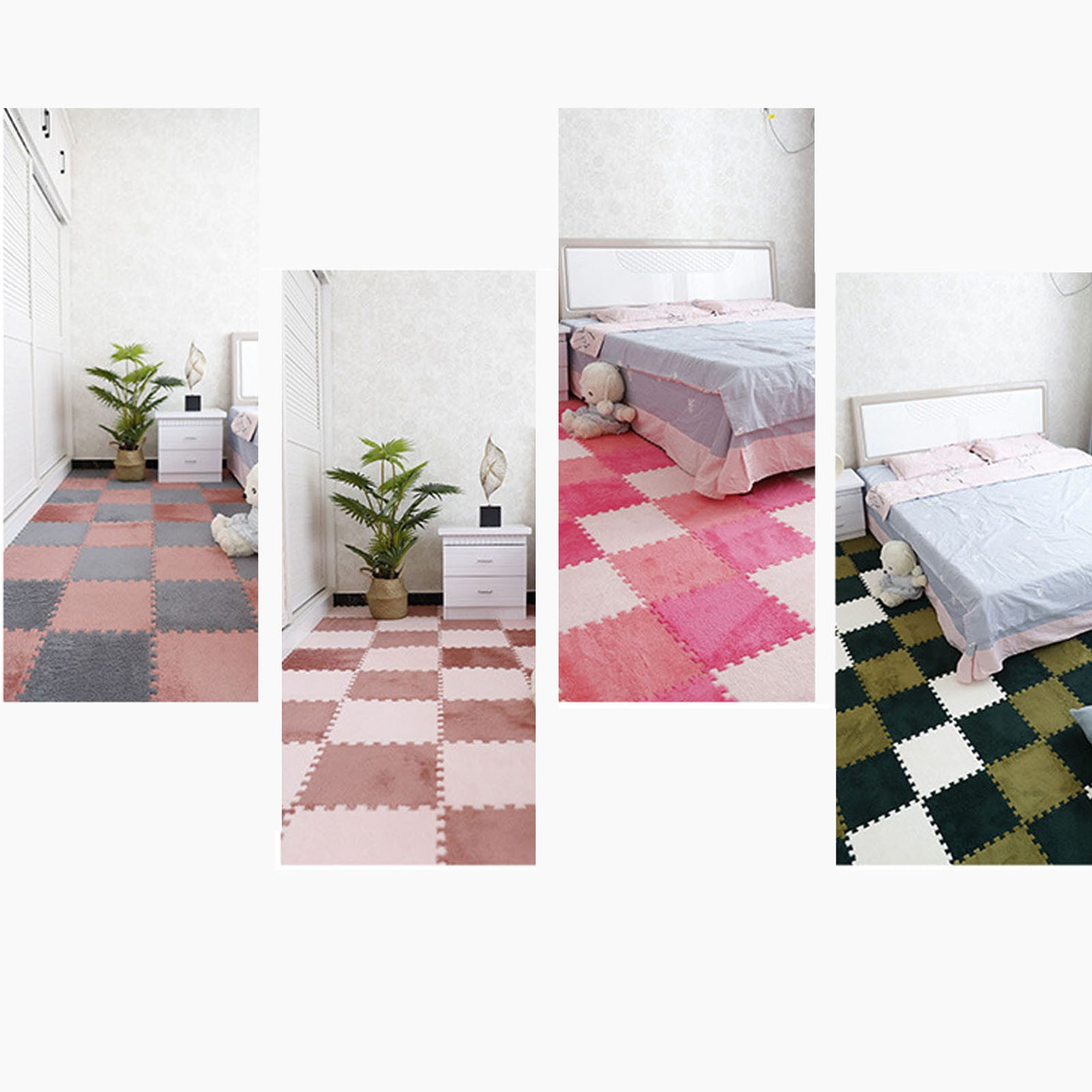 Black and Friday 2024 Clearance Plush Foam Floor Tiles for Kids,Carpet ...