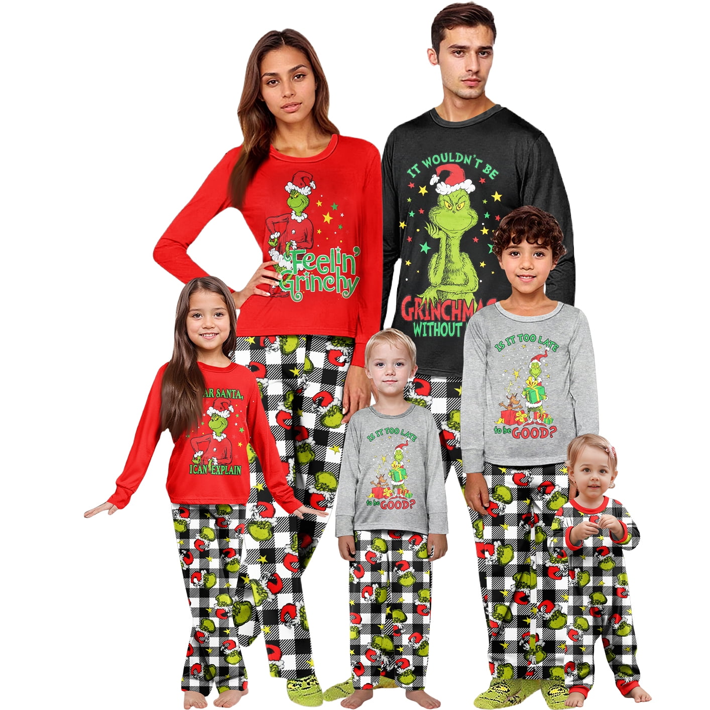 Black and Friday 2025 RENJUN Men's Grinchmas Matching Christmas Pajamas ...