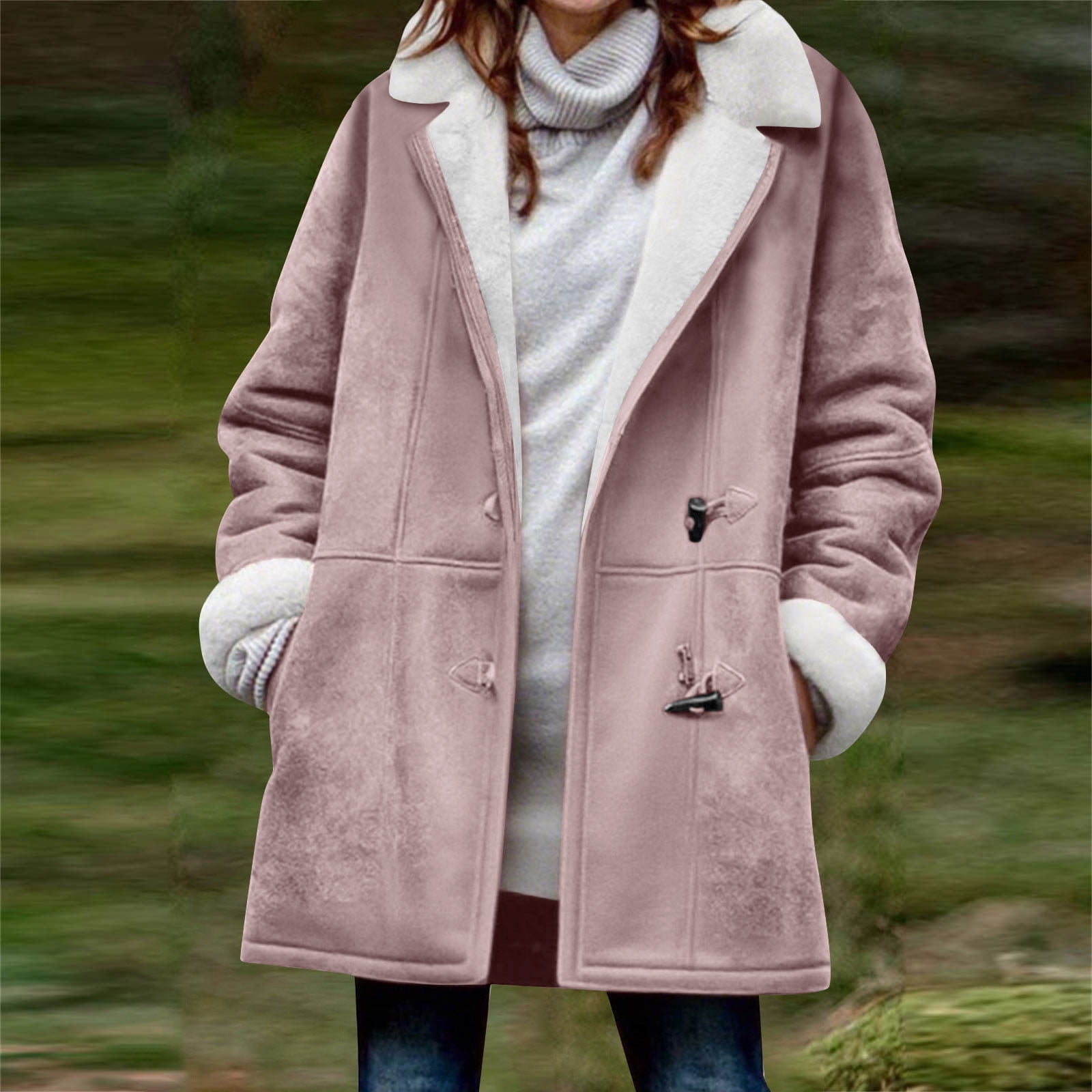 Black**Friday Chaoheng Plus Size Winter Jackets for Women Women's Suede ...