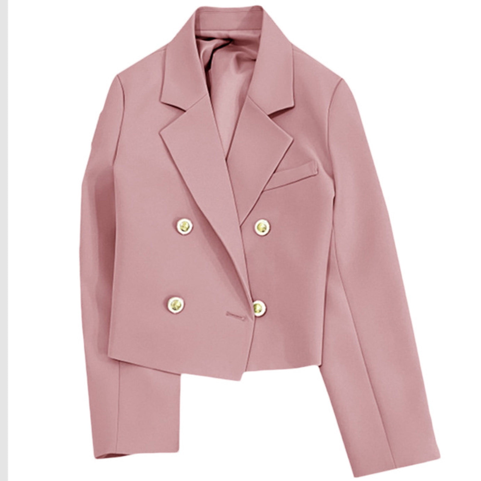 Black*Friday Chaoheng Women Vintage Style Blazer Women's Solid Color ...