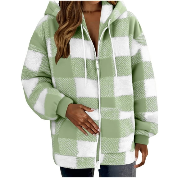 Black*Friday Clearance under $5 GaThRRgYP Soft Plush Women's Jacket ...