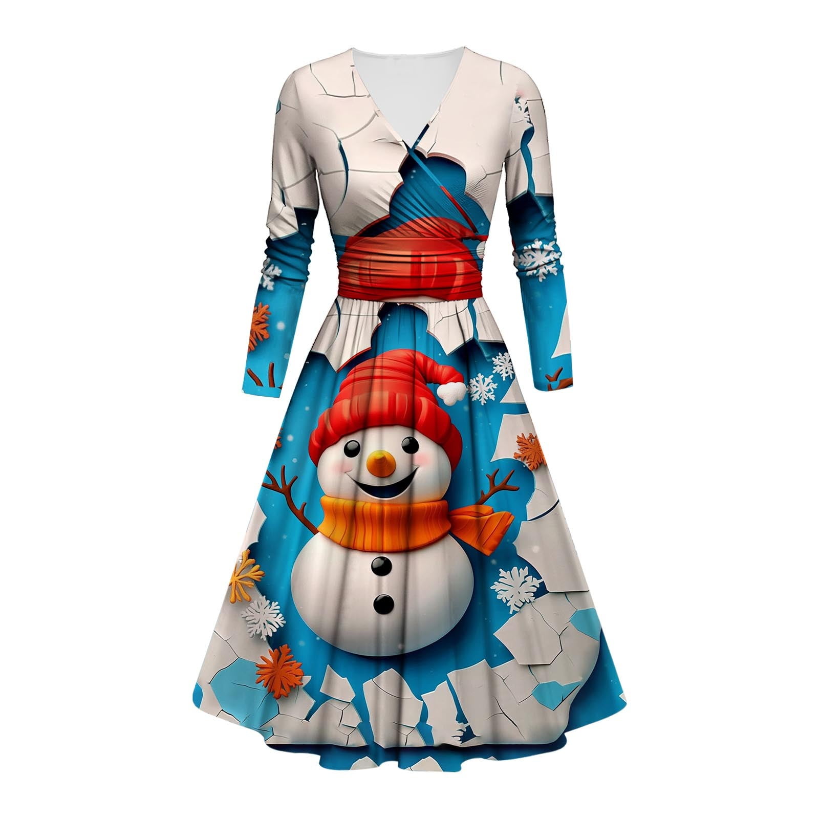 Clearance Deals BUIgtTklOP no boundaries Women Christmas Dress Long ...