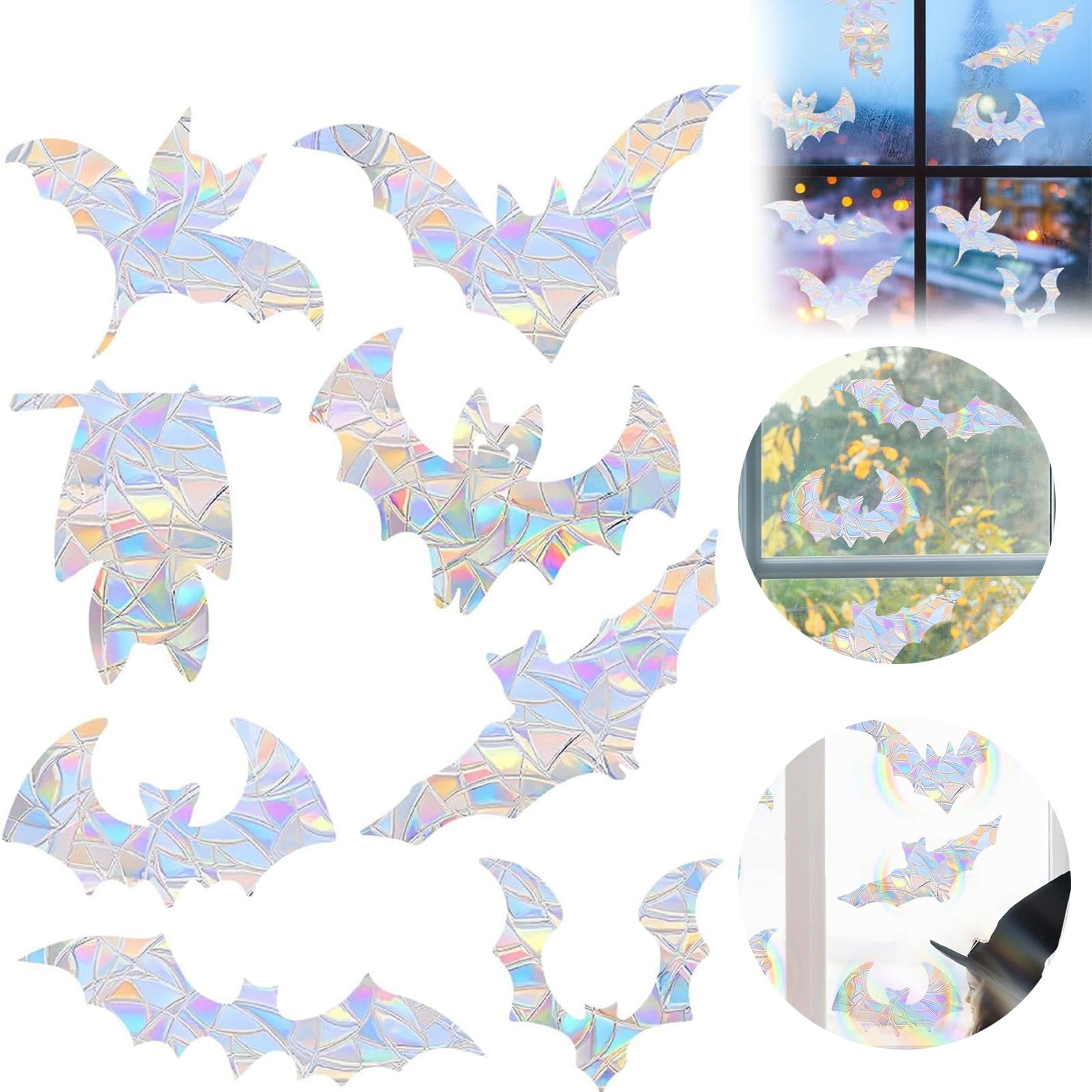Black and Friday Deals 2024 Clearance Under $5.00 Bat Window Clings Halloween Window Clings Bat ...