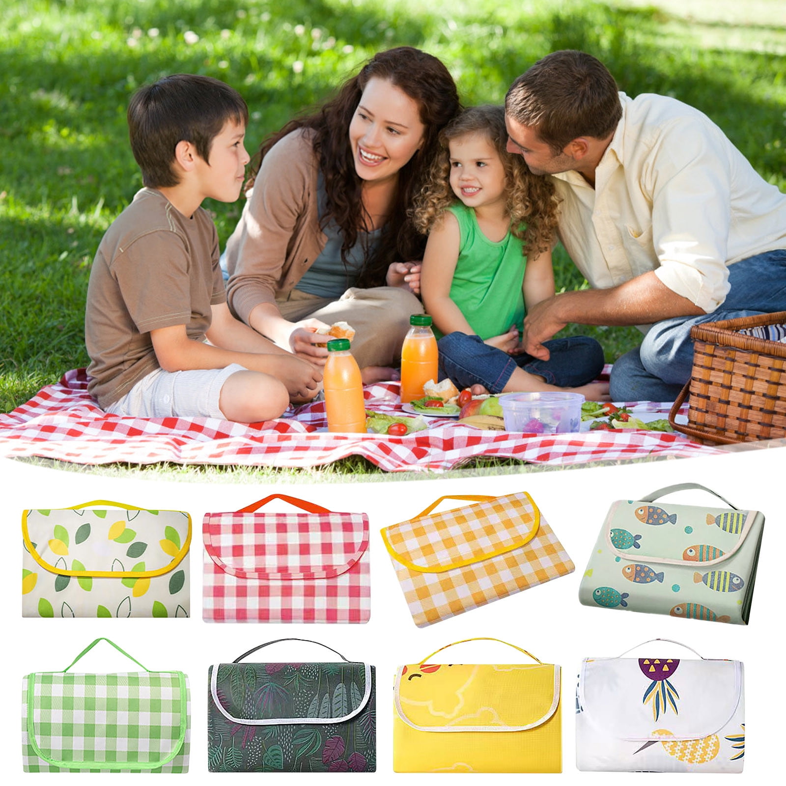Popular Picks, Camping Picnic Blanket Outdoor Foldable Beach Mat Cloth ...
