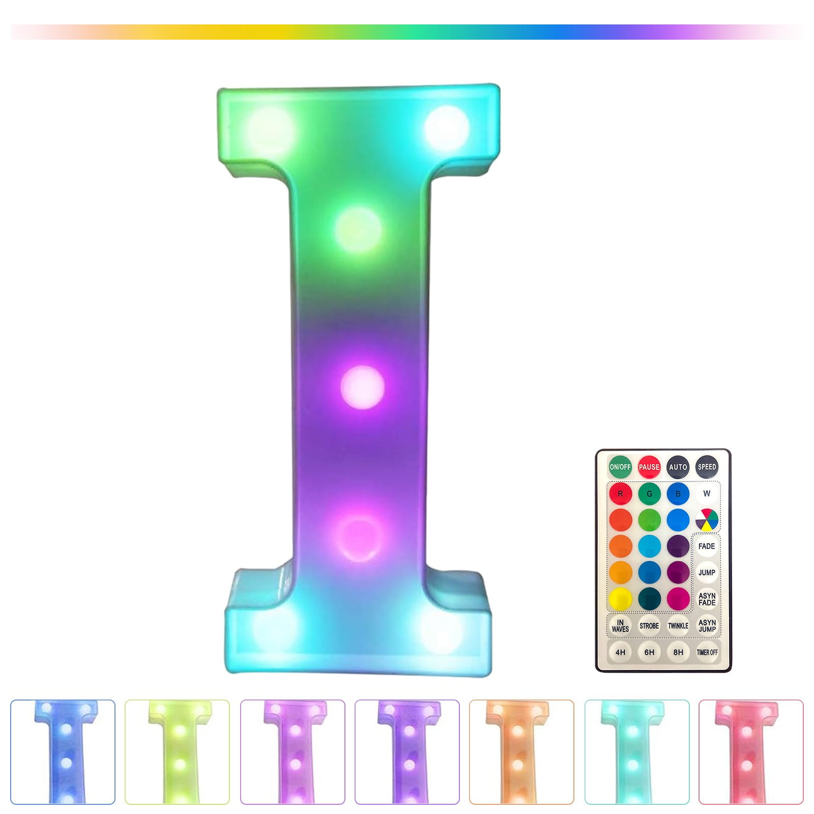 Big Discount, Colorful Led Marquee Letter Lights with Remote – Party ...