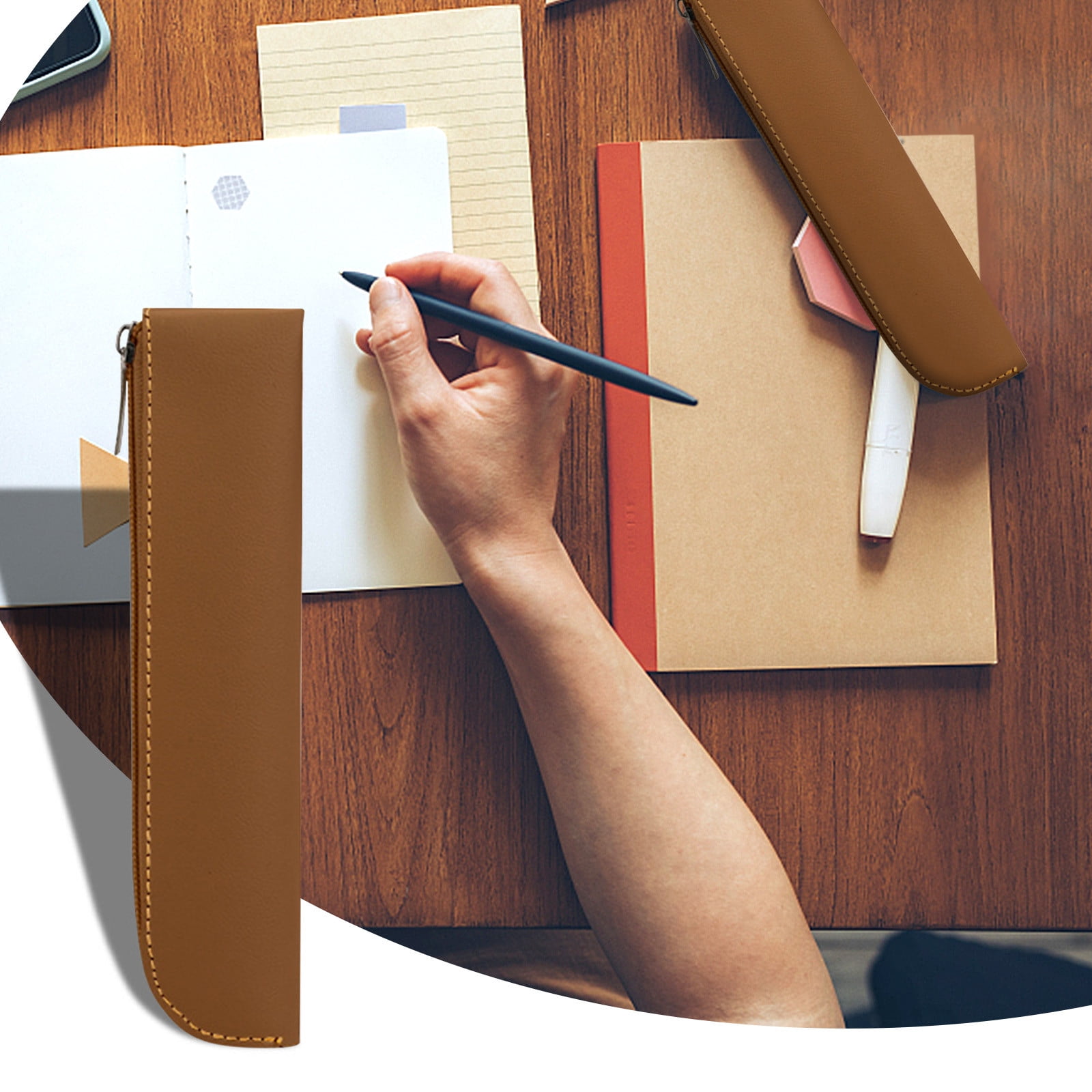 Cyber and Monday Deals, Elastic Pen Leather Pen Sleeve Pouch Pencil ...