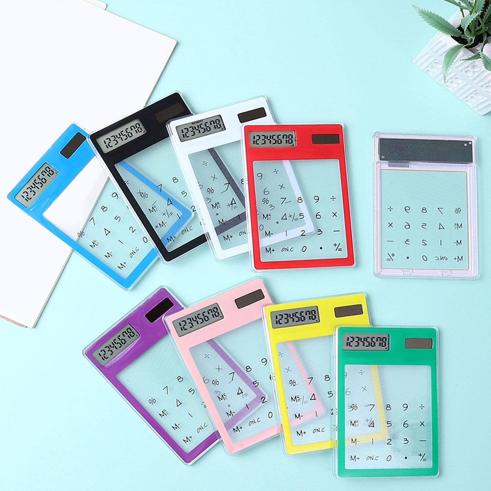 Clearance & Promo,Transparent Calculator,Solar Computer,Calculator with ...