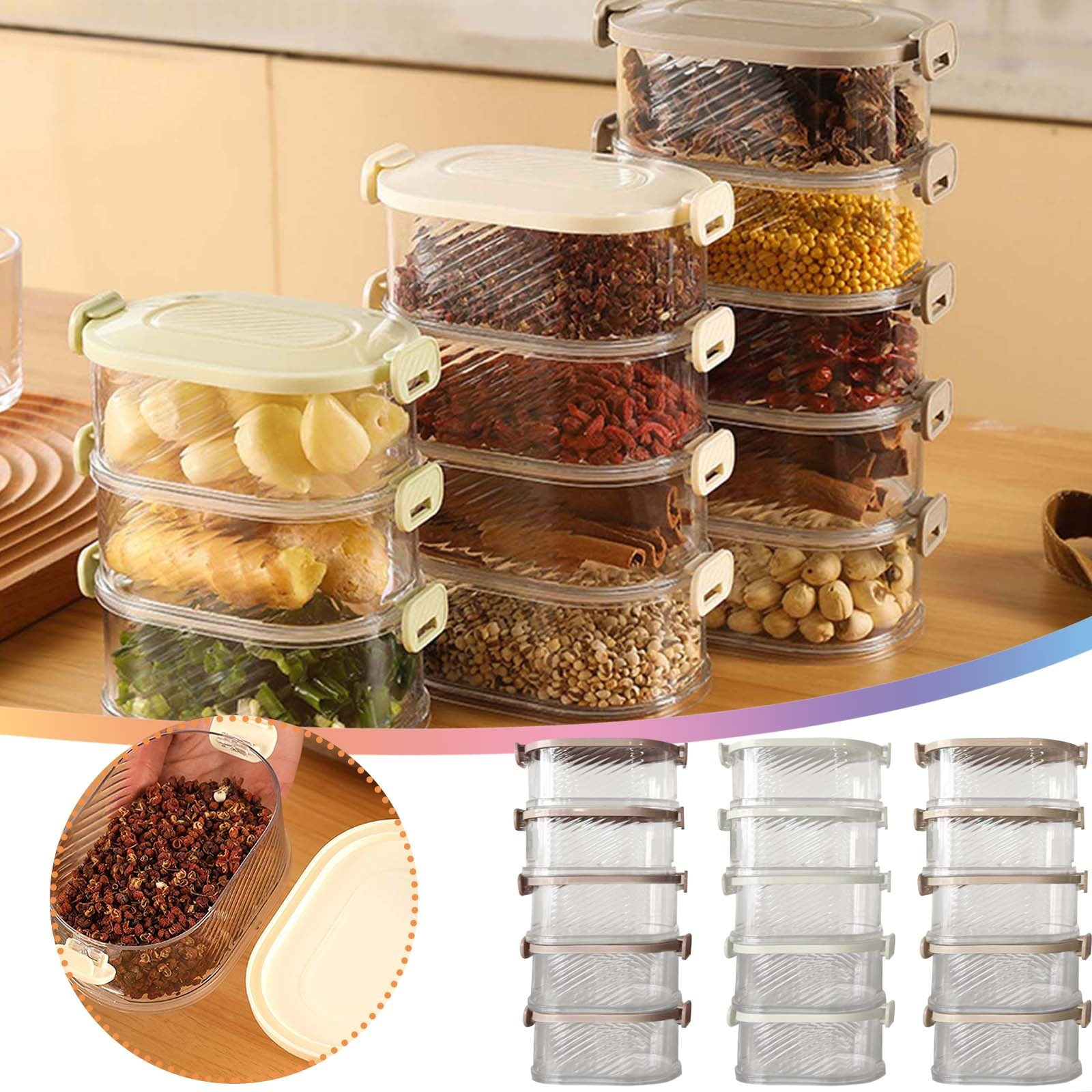 Exclusive Offers, Vegetable Flavored Spice Storage Box Seasoning Can ...