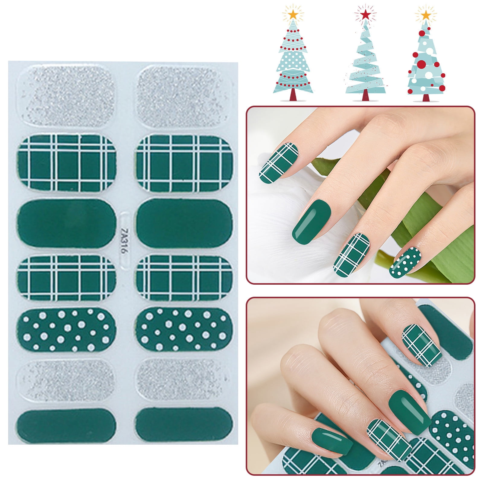 Black and Friday Deals 2024 Fake Nails,Nail Stickers Flower Style Full ...