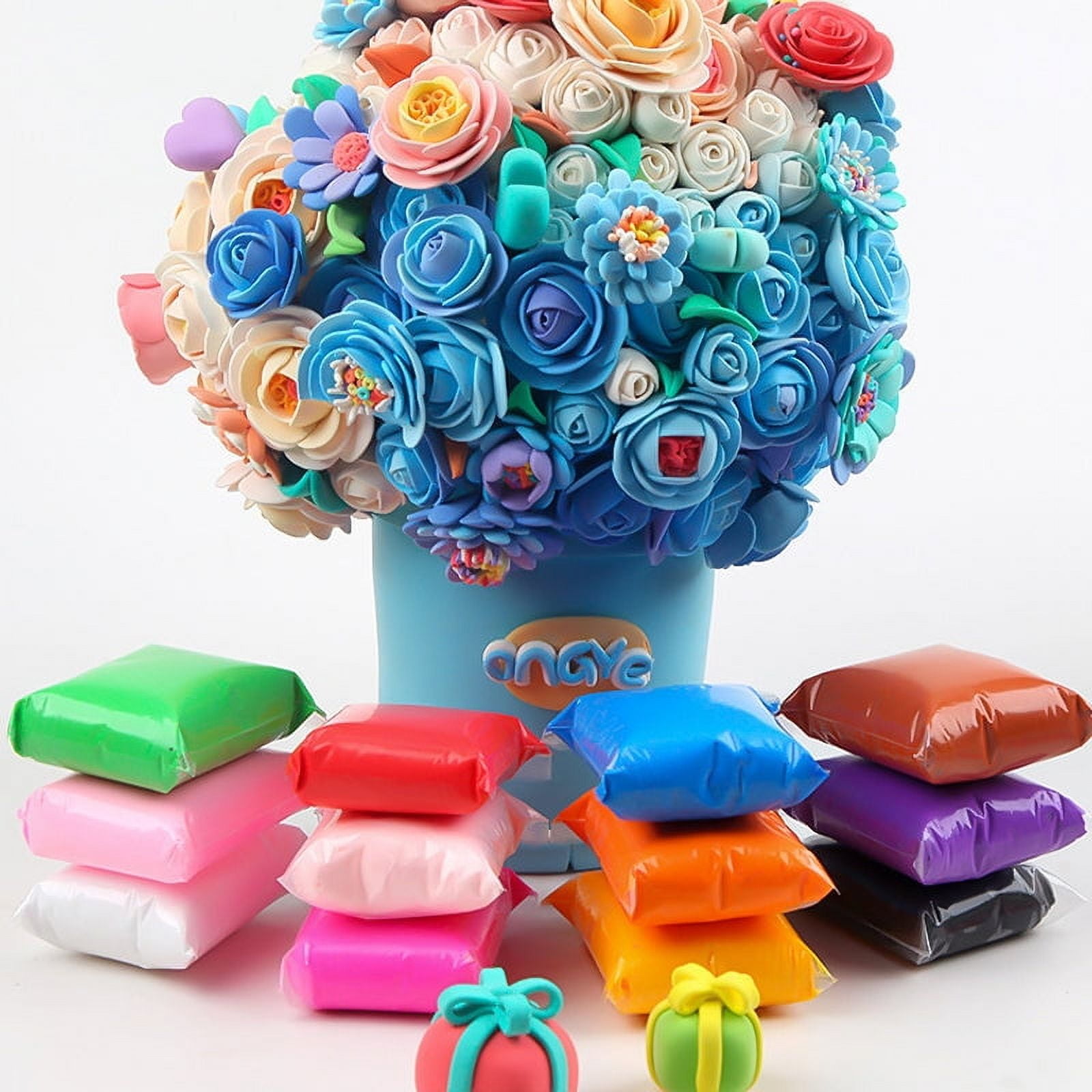 Nrmrqz 12 24 36 Colors Dry Light Modeling Self Drying Soft DIY Molding ...