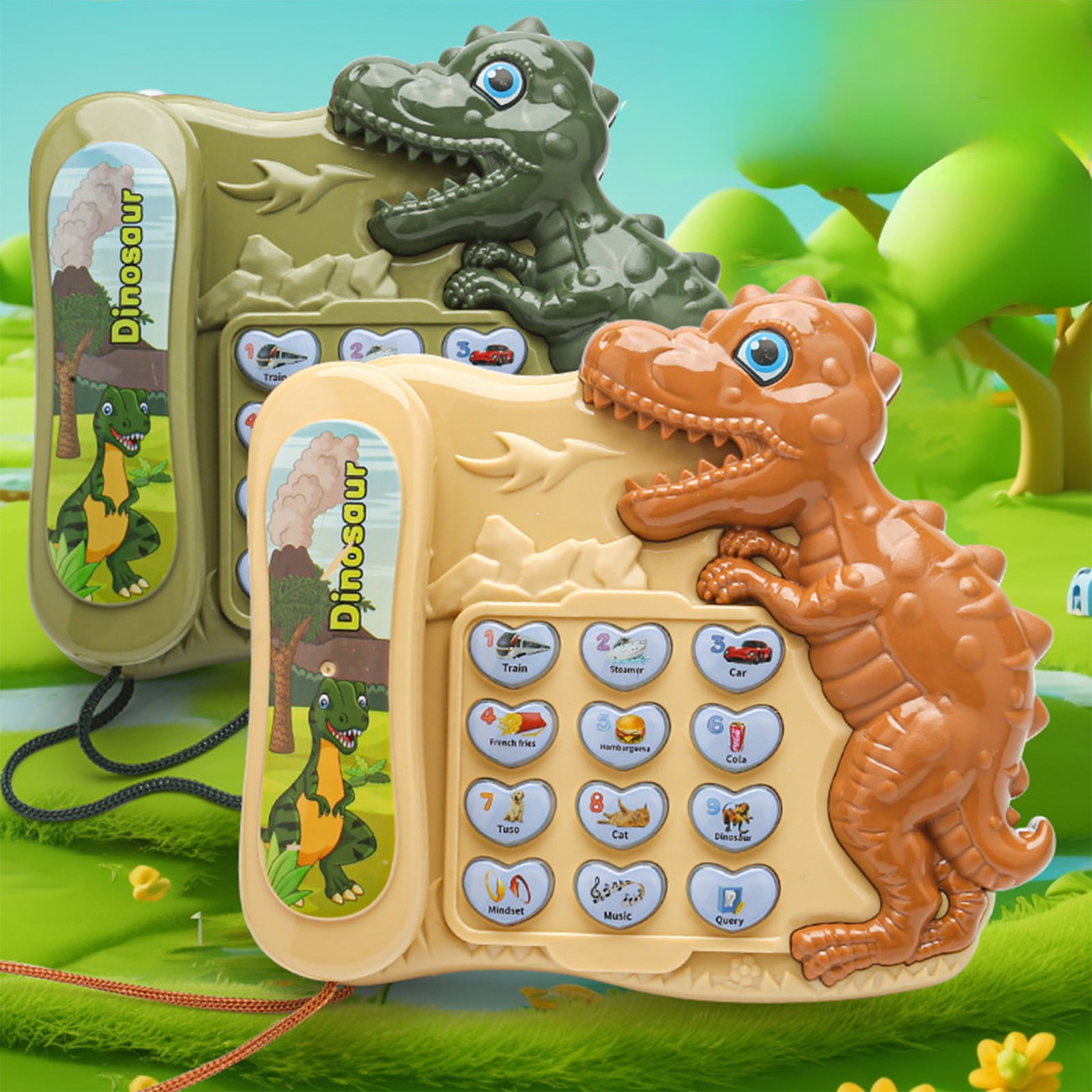 Cyber_Monday Deals kcavykas Dinosaur Telephone Machine Toy Kids ...