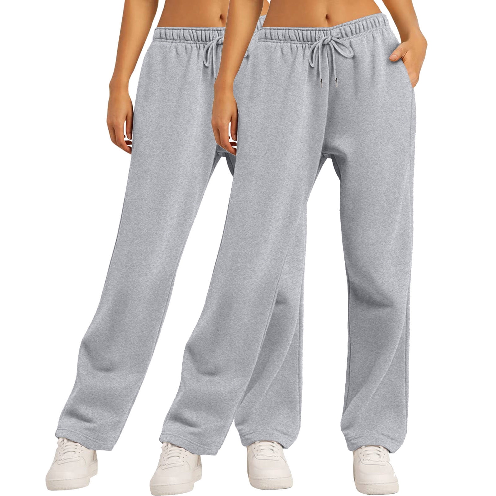 CaiJunJia Clearance No Boundaries 2 Pack Wide Leg Sweatpants for Women ...