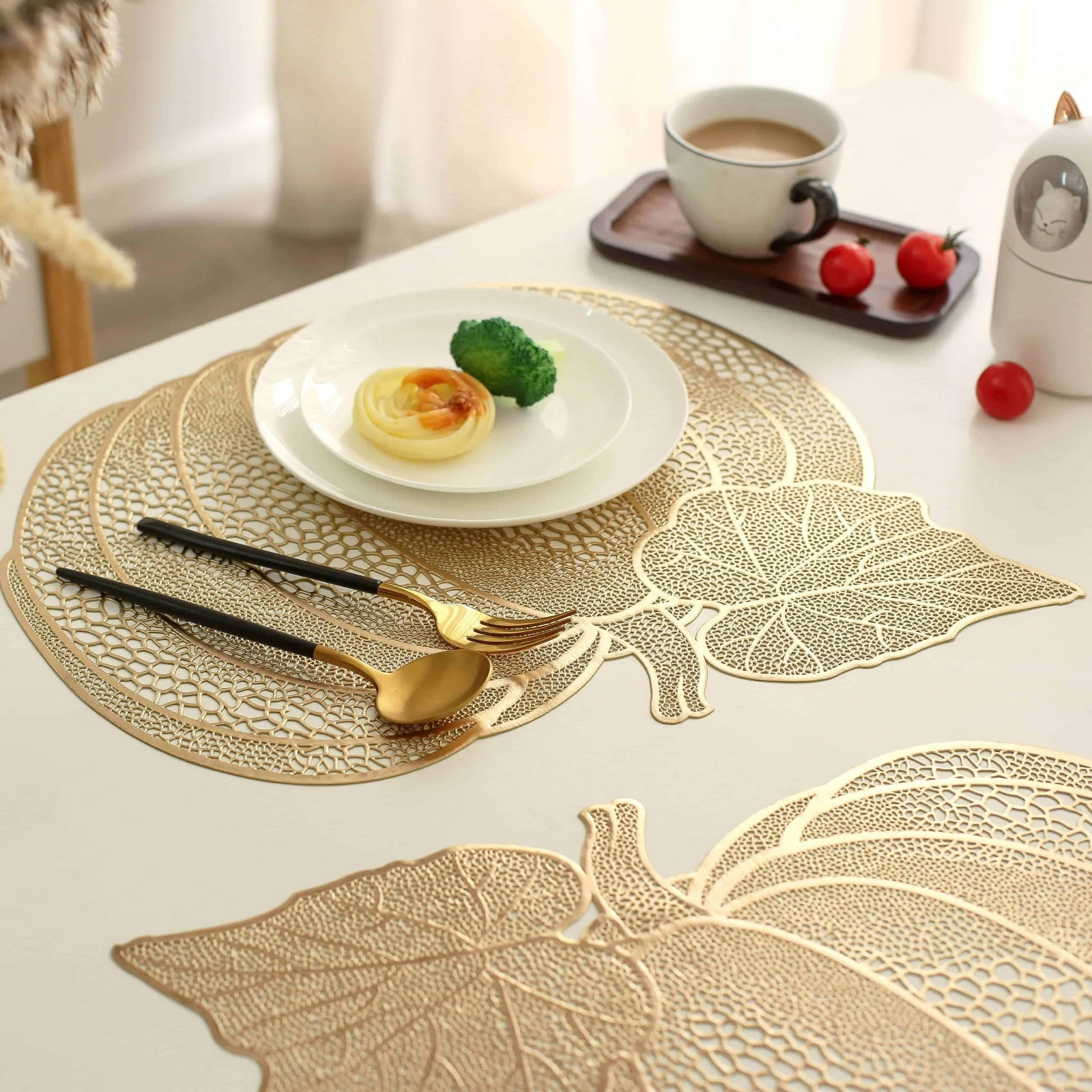 Omexry Home Decor Deals Hollowed Out PVC Pumpkin Placemats Watertight ...