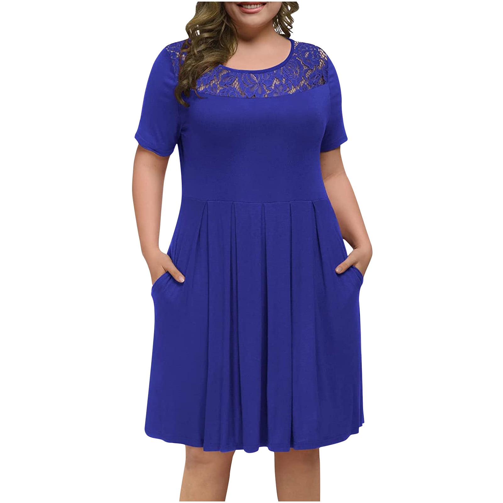 Clearance asdoklhq Womens Plus Size Clearance Dresses,Plus Size Women ...