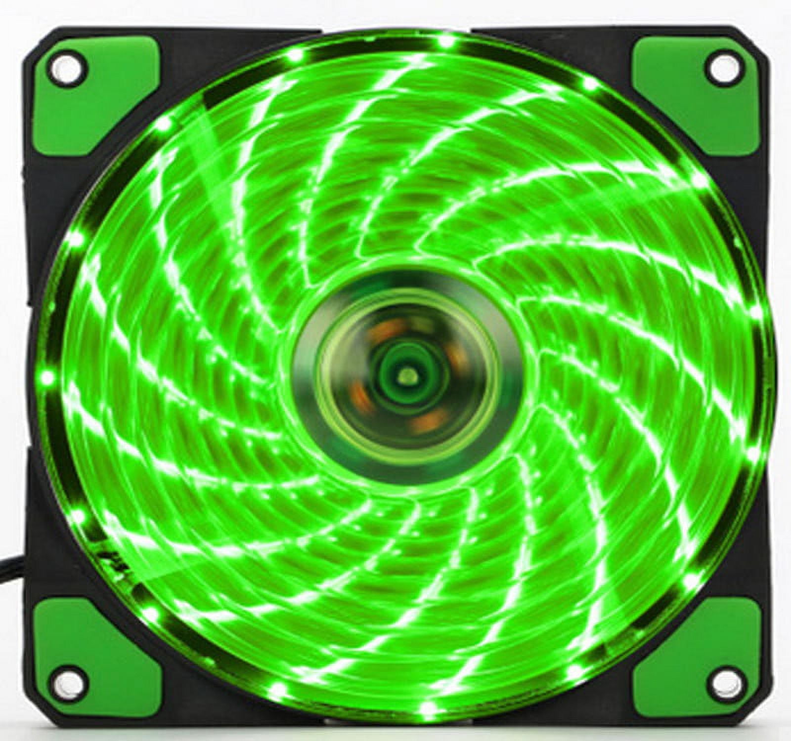 Latrodar 15 LED Light Quite 120mm 12V 4Pin PC Computer Case Cool Fan ...