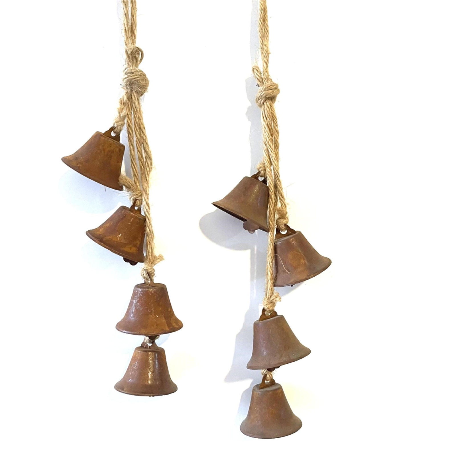Latrodar Christmas Metal Hemps Rope Hand Woven Bell Pendant Will Ring ...