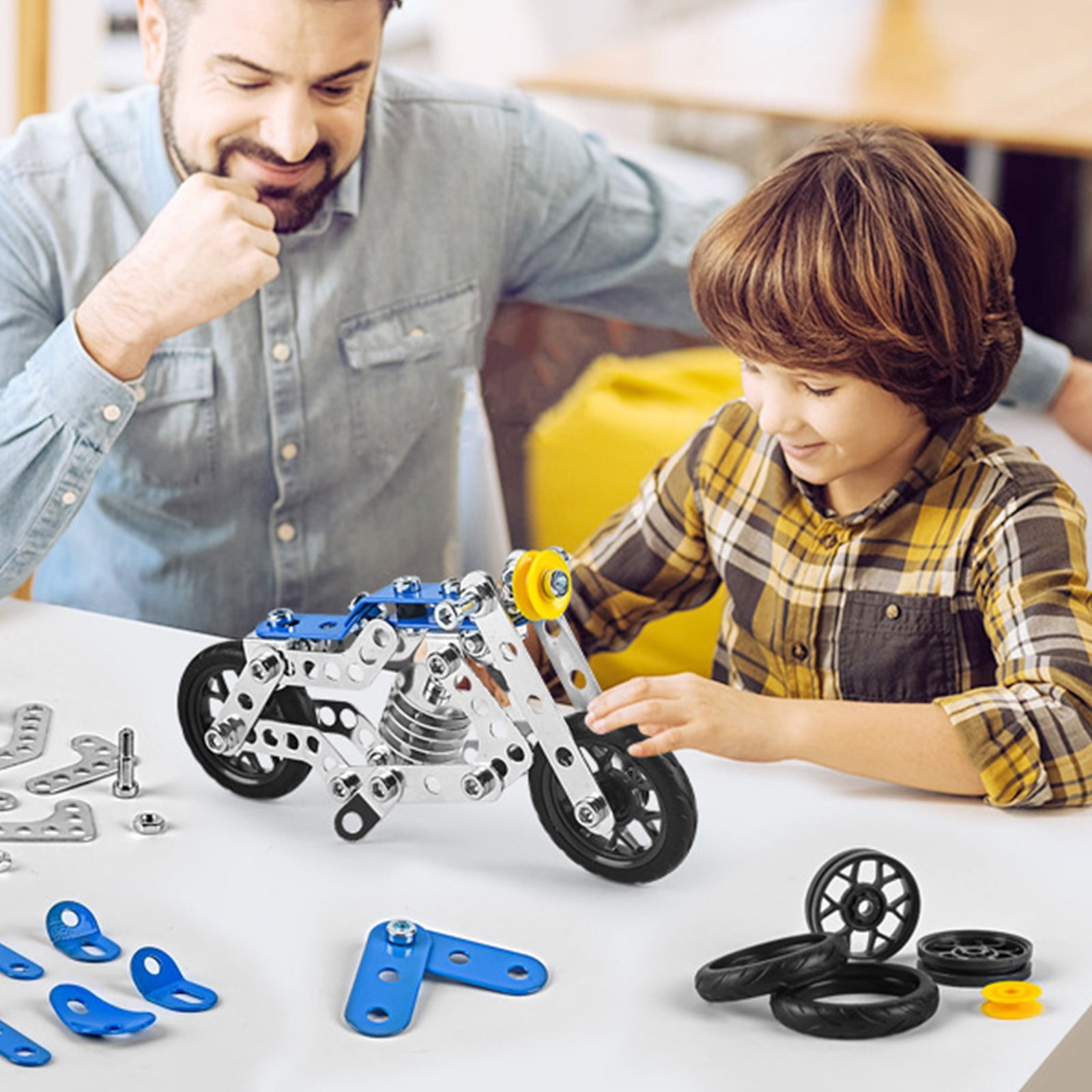 Black_Friday Deals,Cyber_Monday deals!5 In 1 Building Car Metal Model Kits STEM Building Toys ...