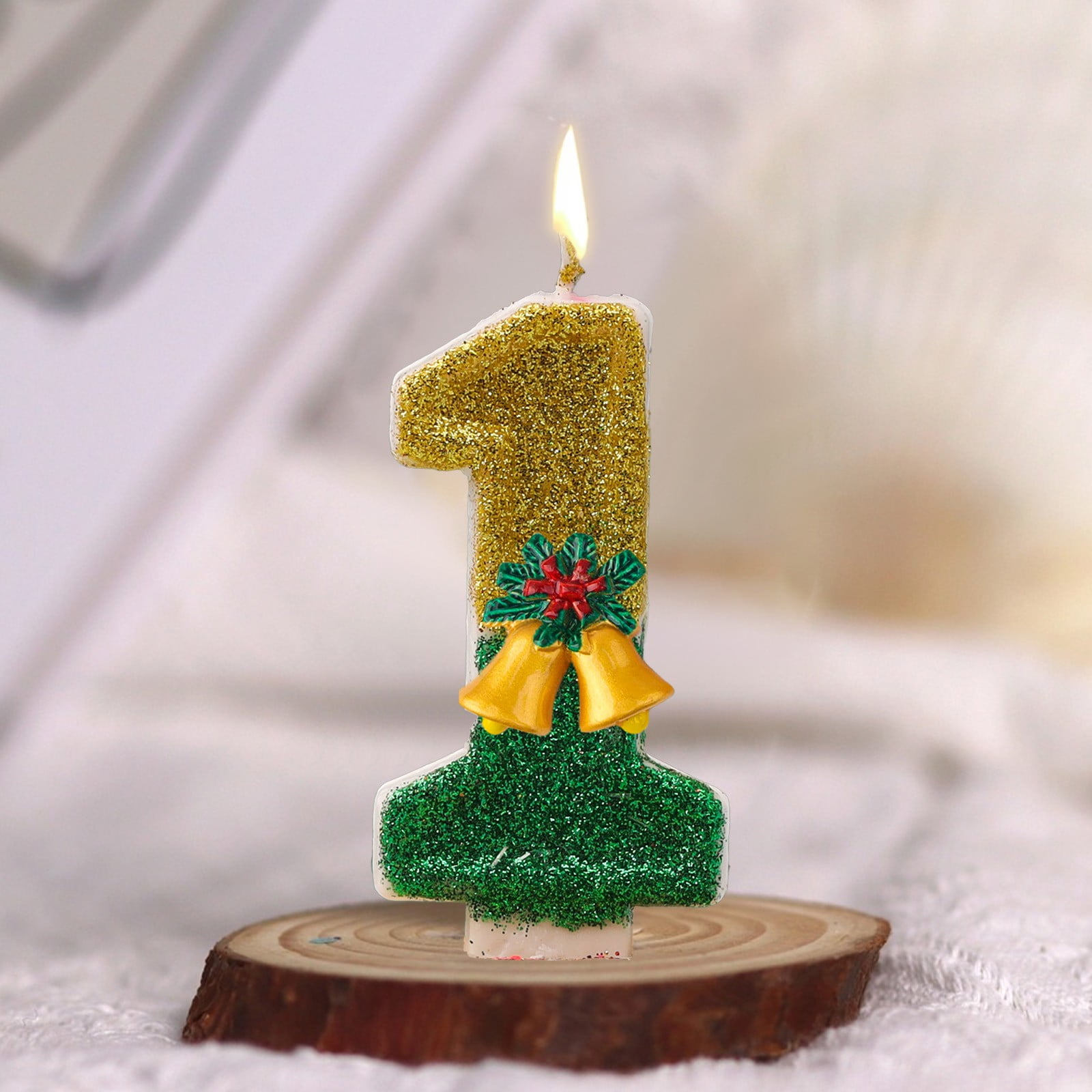 Iumwxz 0 to 4 Christmas Bells Invention Digital Candle Cake Birthday ...