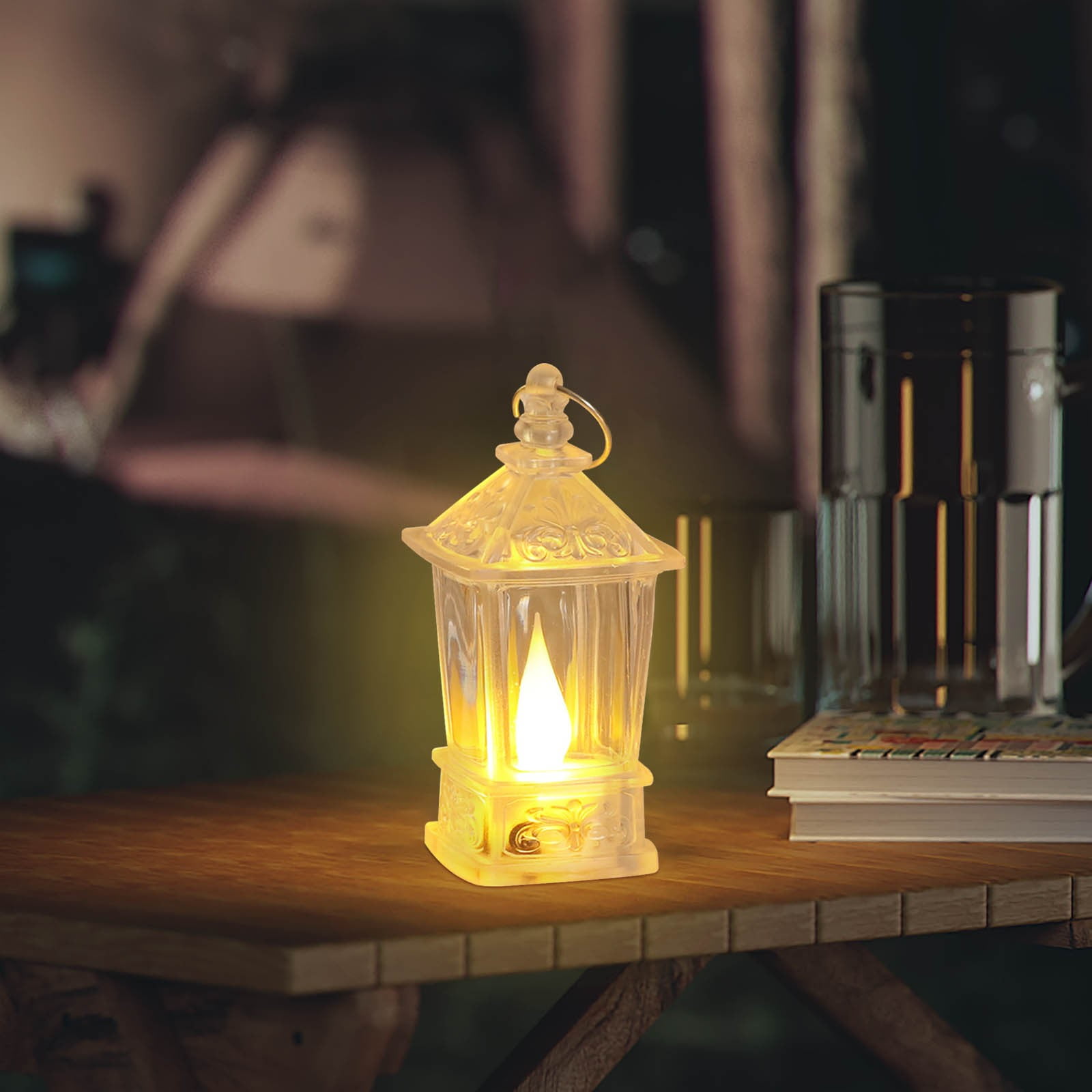 Iumwxz 2pcs Led Electronic Candle Wind Light Crystal Transparent ...