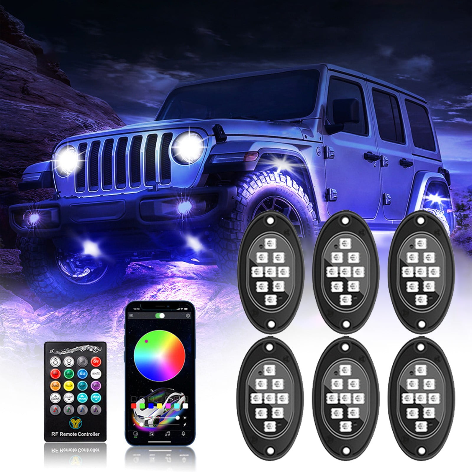 FengErXian Car Gadgets Must Haves 2024 Clearance RGB Chassis Light ...
