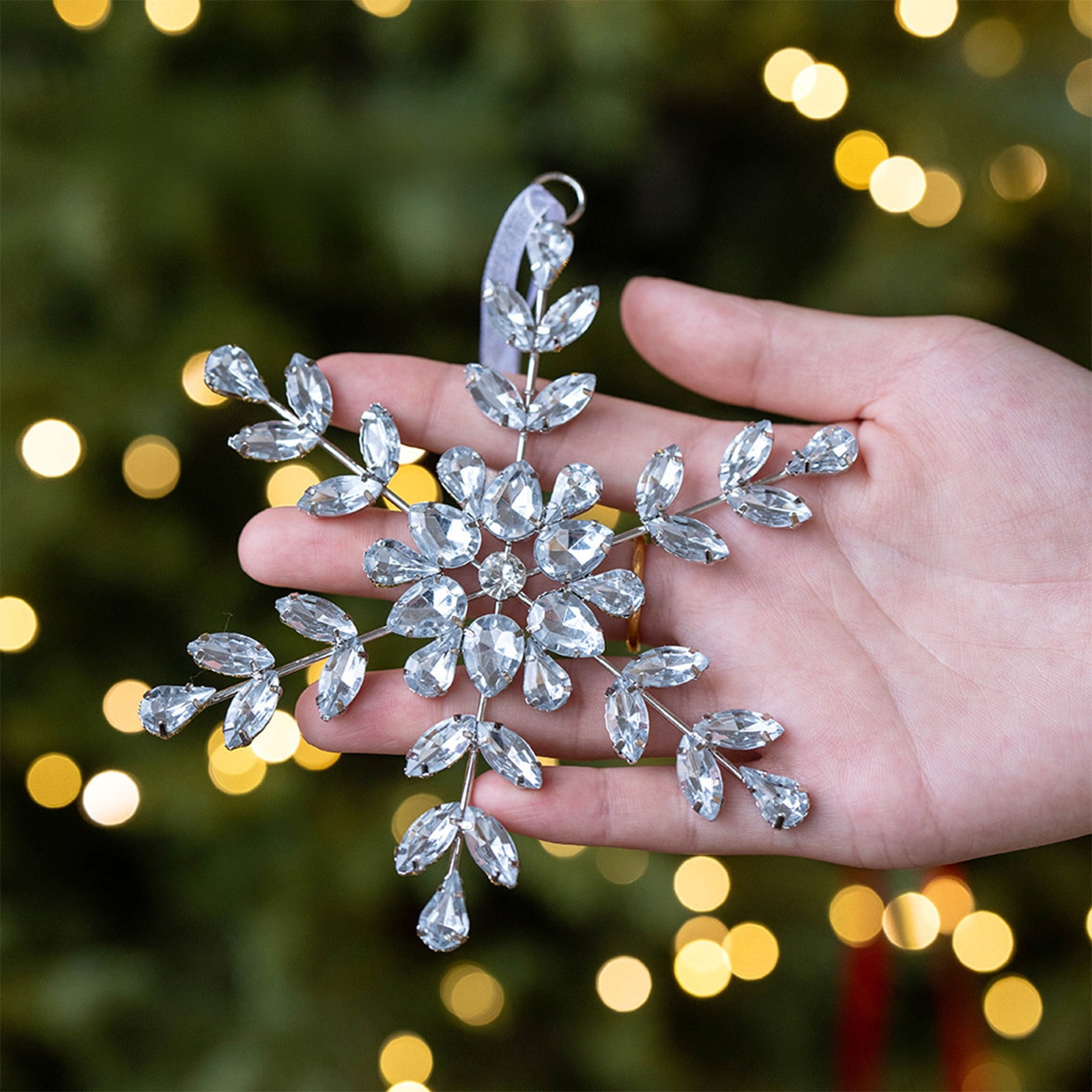 Oefntac New Christmas Metal Wrought Iron Diamond Snowflake Christmas ...