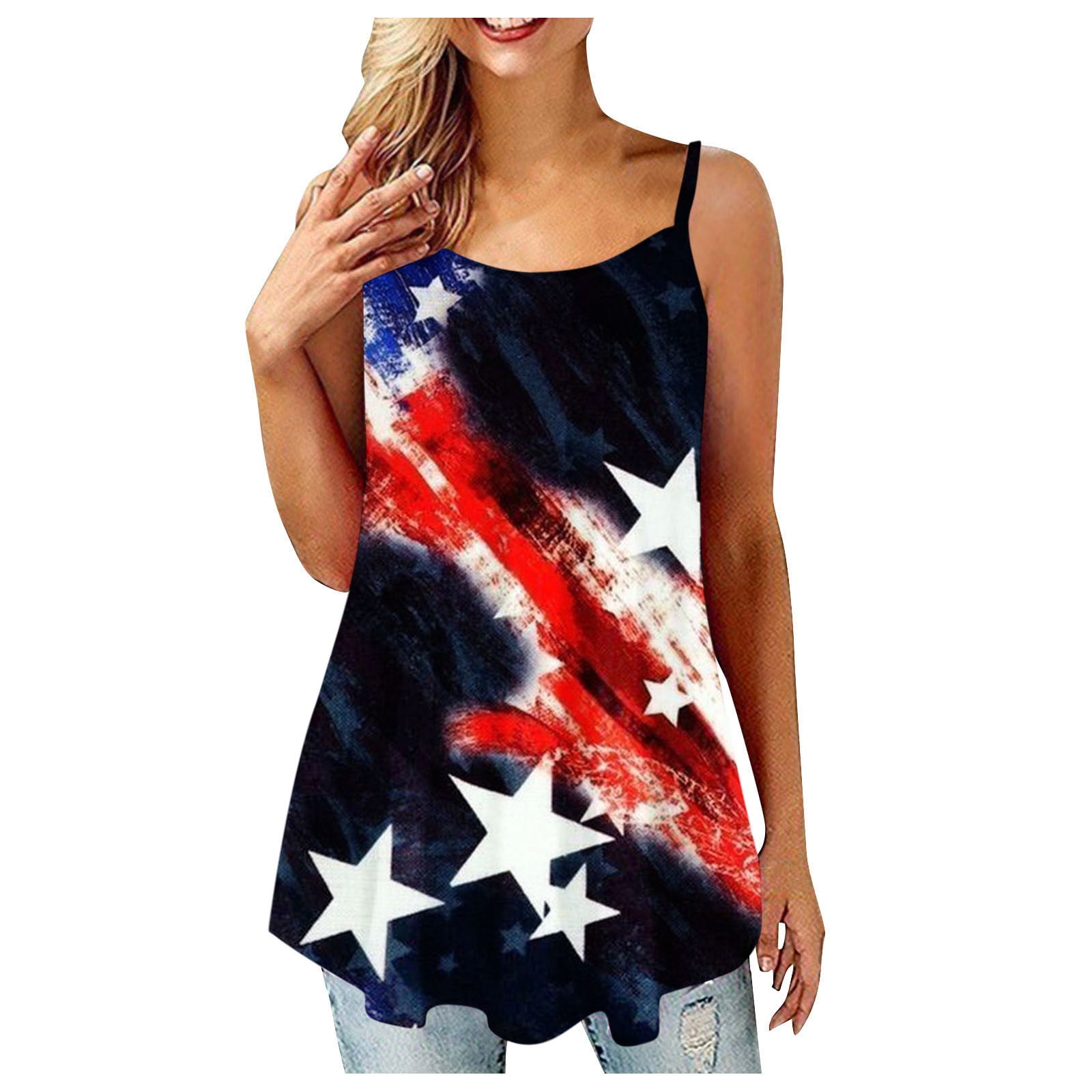 Black And Friday Deals Usmixi Womens Tank Tops Plus Size Flowy Pleated