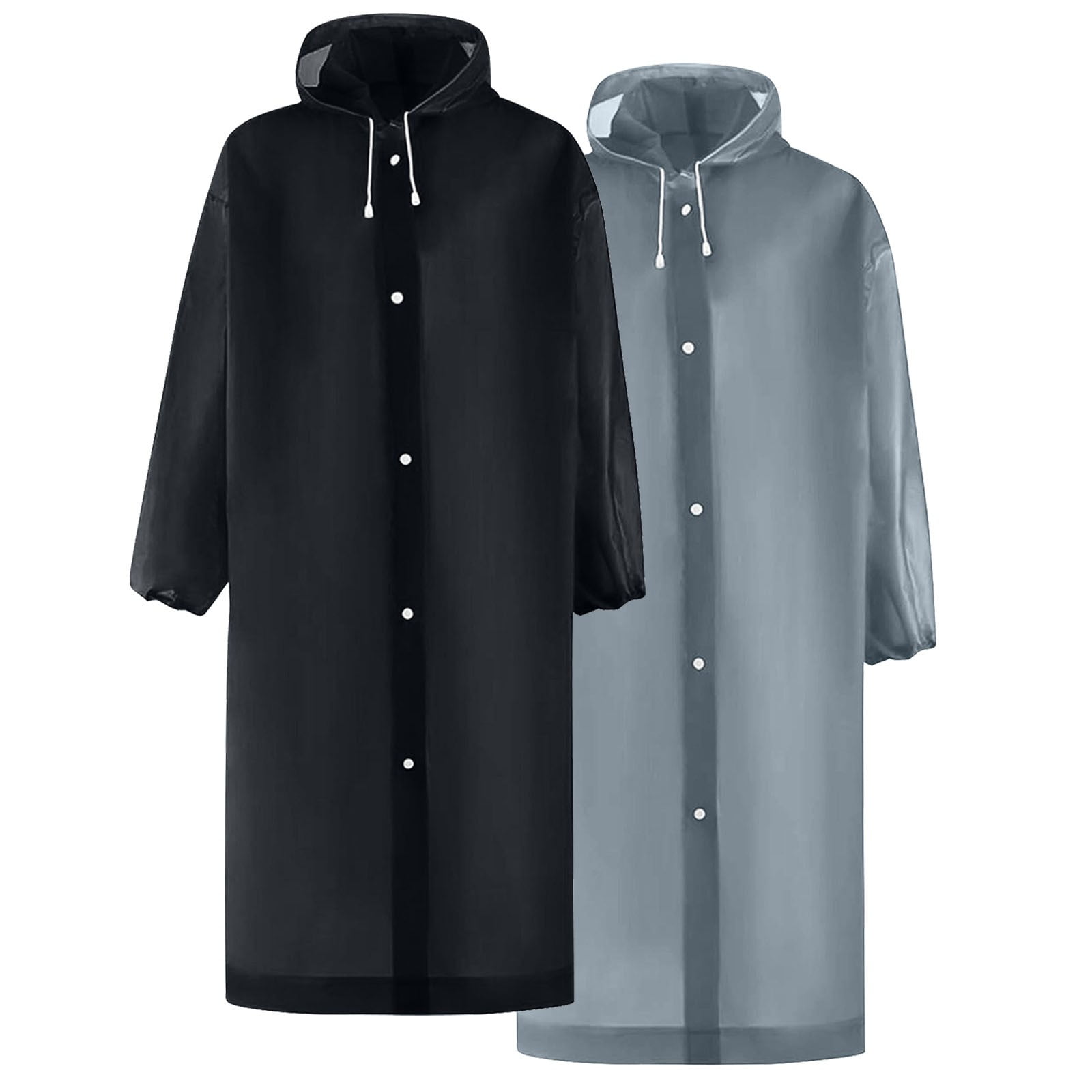 Xqxayjr 2Pcs Rain Ponchos for Adults Reusable Under $5 - Rain Ponchos ...