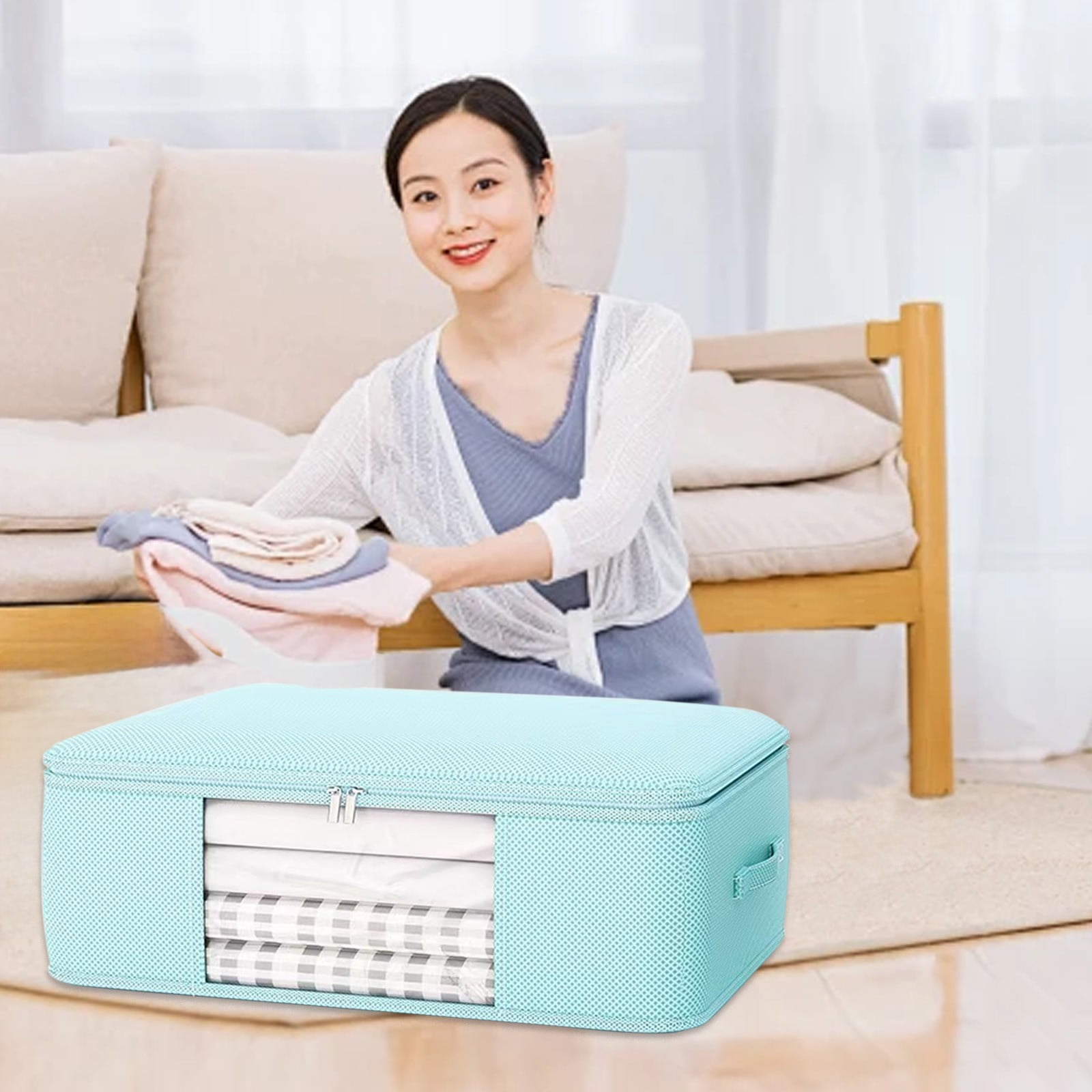 Cyber_Monday cuyhtdup Fabric Loading Quilt Storage Bag Quilt Super ...