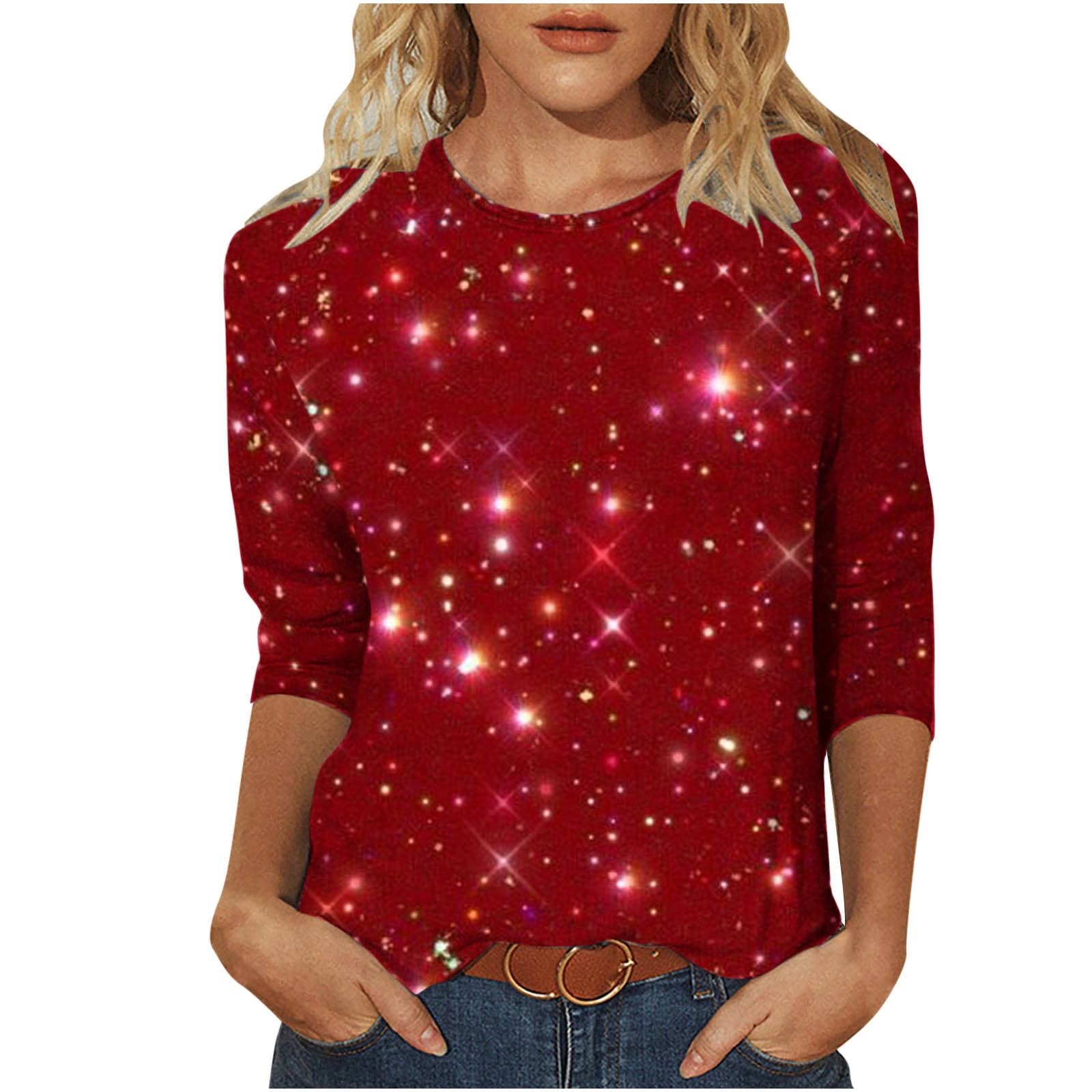 gakvbuo Ugly Christmas Sweatshirt For Women Funny Christmas Graphic Tee ...