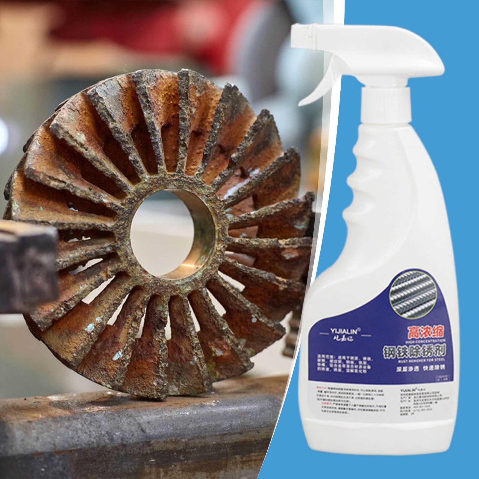 Heavy-Duty Metal Rust Remover,Highly Concentrated Rust Remover, Anti-Rust Converter Spray ...