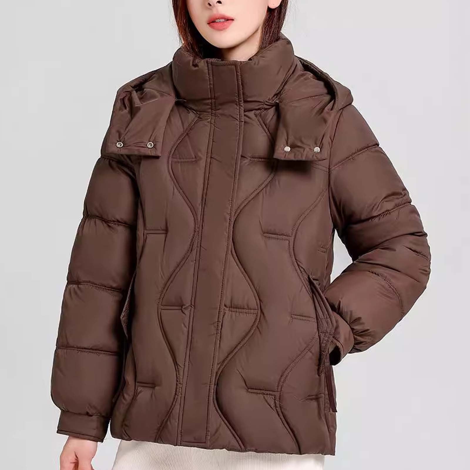 Black*Friday Sale ChaoHeng Women's Winter Puffer Jackets Women's Solid ...