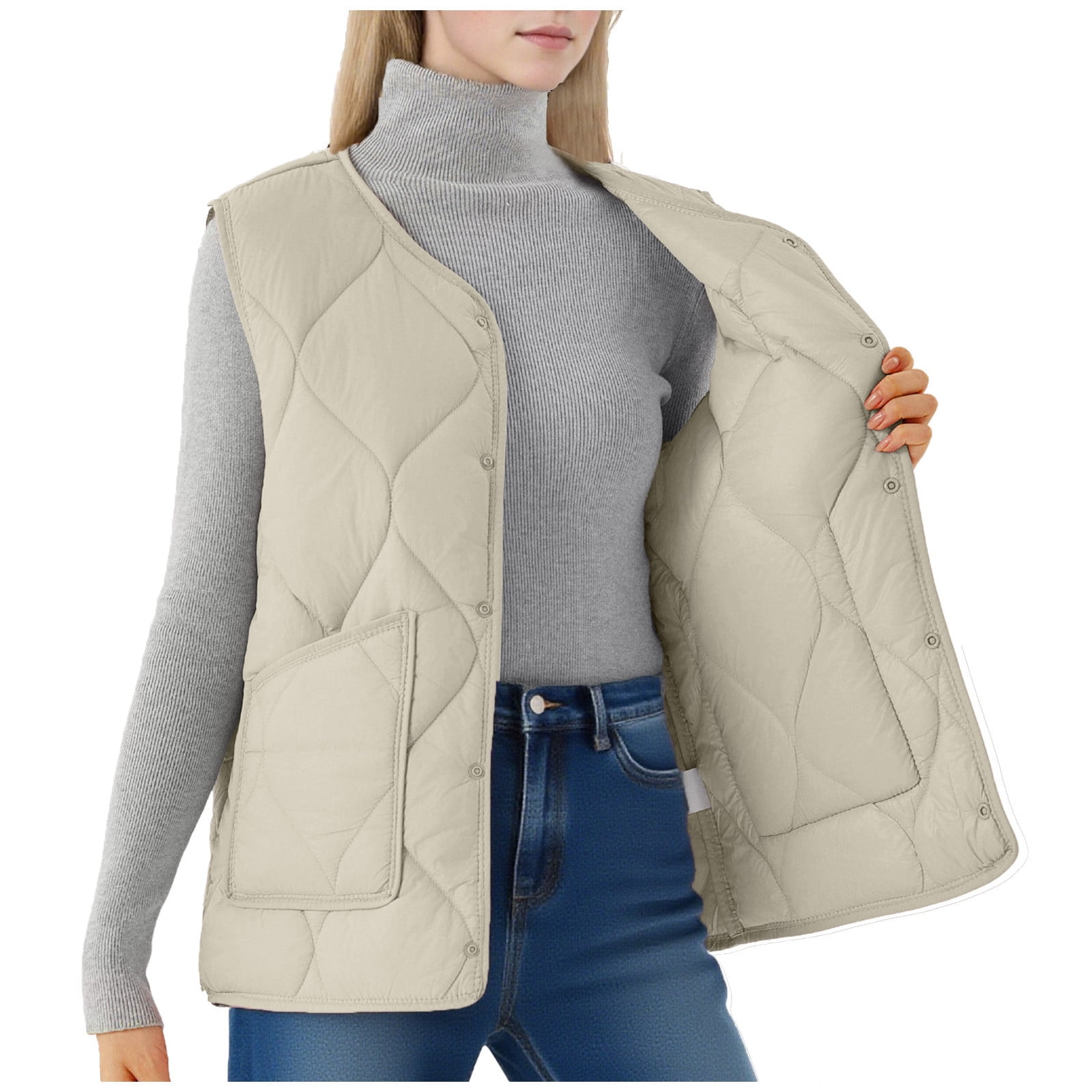 Black*Friday Sale Chaoheng Womens Vests Outerwear Winter Women's Solid ...