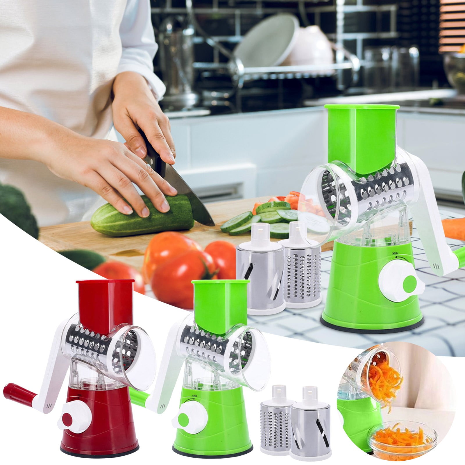 Black of Friday Usloyux Clearance Multi-Function Vegetables Slicers, Blue, Compact Handheld ...