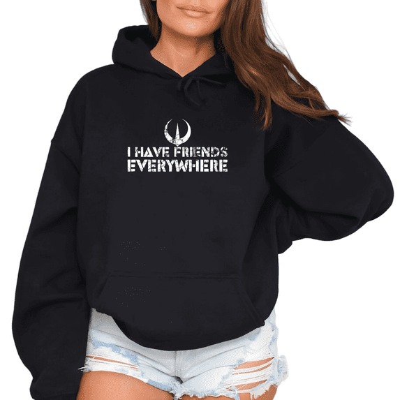 Black Friends Don’t Let Friends Wine Alone Print Hoodie Graphic ...