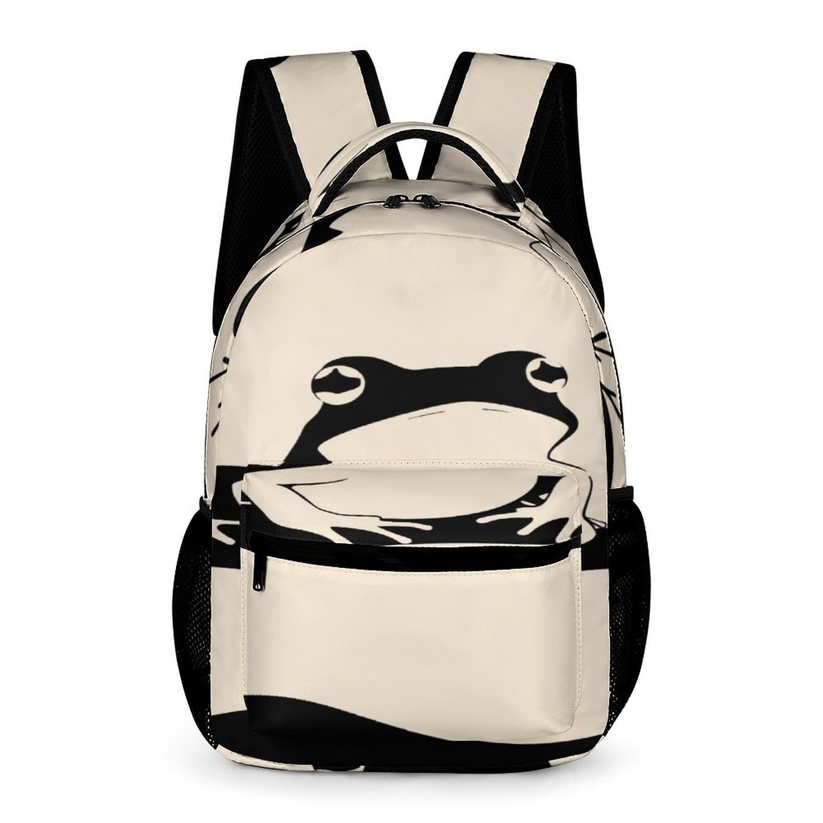 Black Frog Silhouette Student Bookbag Notebook Backpacks 3D Print ...