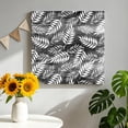Black Fronds Canvas Wall Art for Living Room, Black Slate Leaf Plant ...