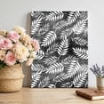 Black Fronds Canvas Wall Art for Living Room, Black Slate Leaf Plant ...