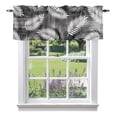 Black Fronds Window Valance for Kitchen, Black Slate Gray Leaf Plant ...
