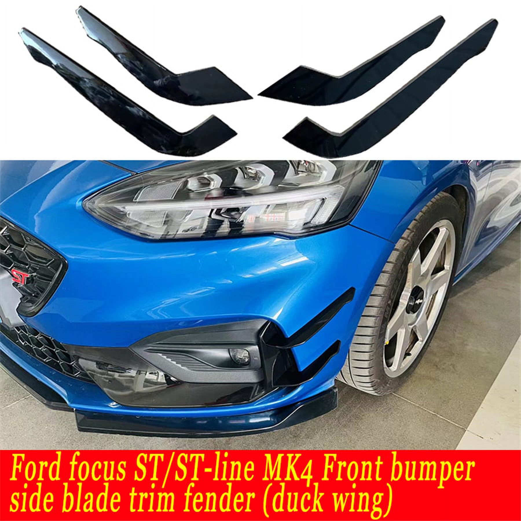 Black Front Bumper Splitter Blade Winglet Body Kit For 2018-21 Ford ...