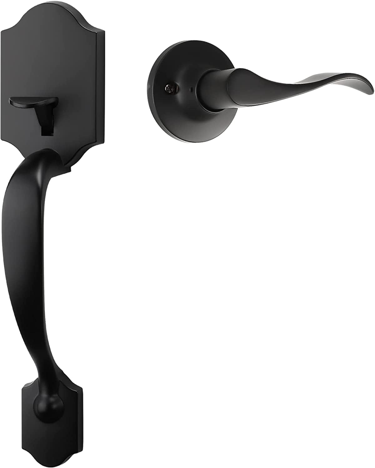 Black Front Door Handle, Entry Door Handle and Reversible Handle Lever ...